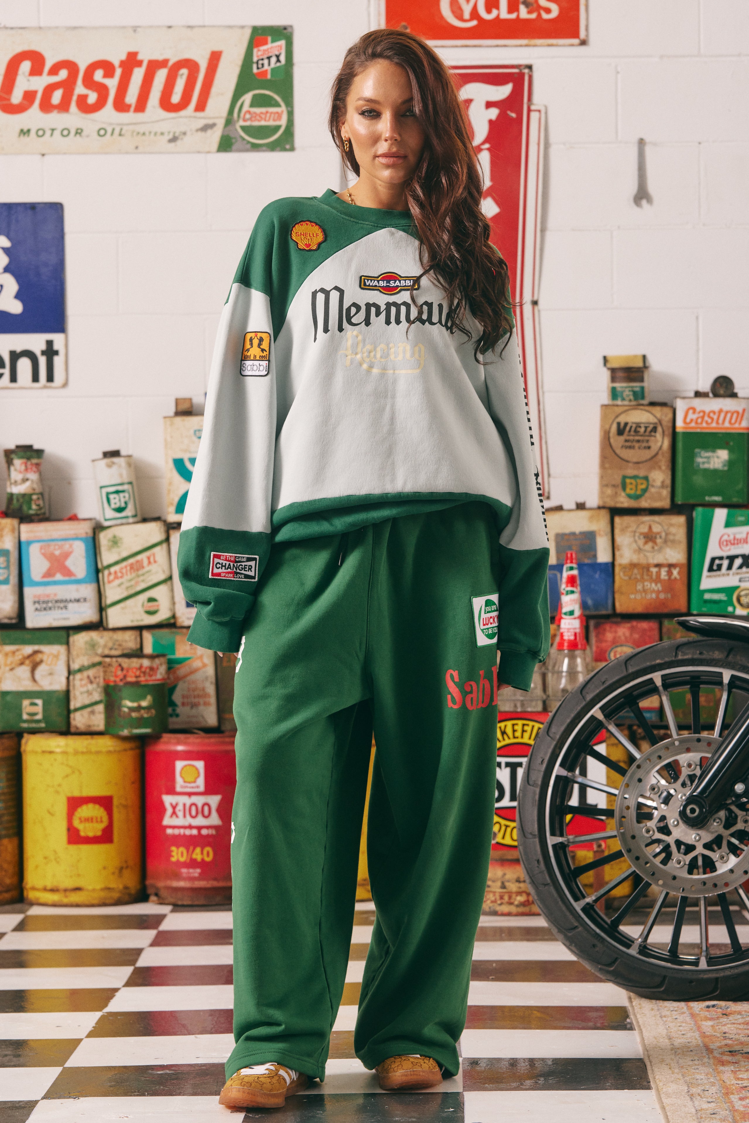 The Diego Jumper - Mermaid Racing - Sky & Green